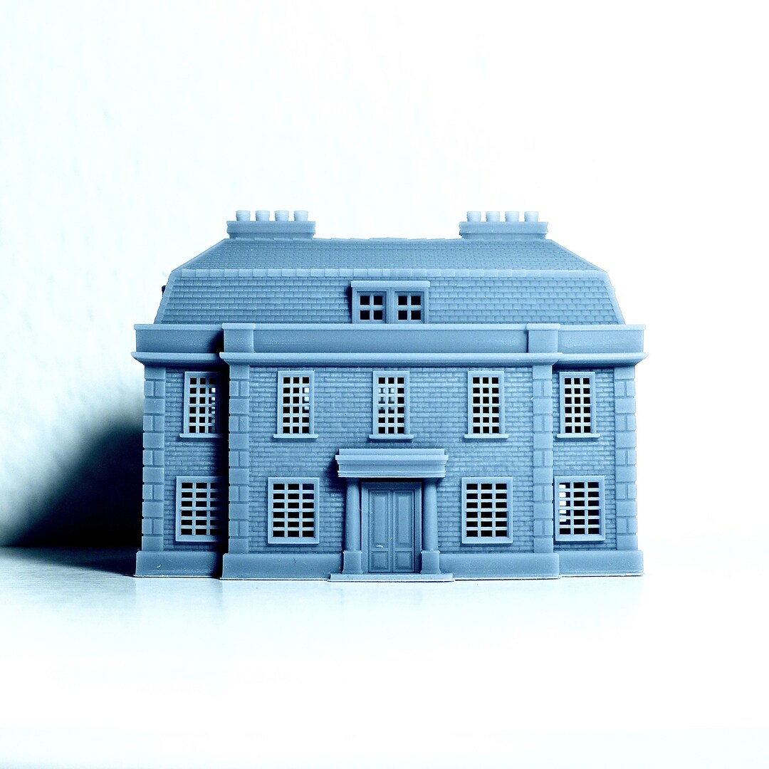 N Scale Georgian Style Resin House - N Scale 1:160 for Diorama Modeling ...