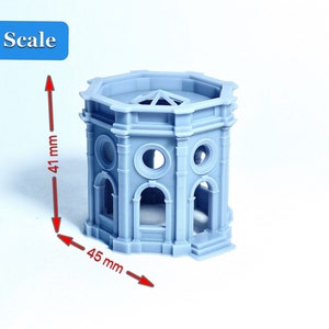 Temple-like Octagonal Pavilion - N Scale 1:160 for Diorama Modeling Kit ...