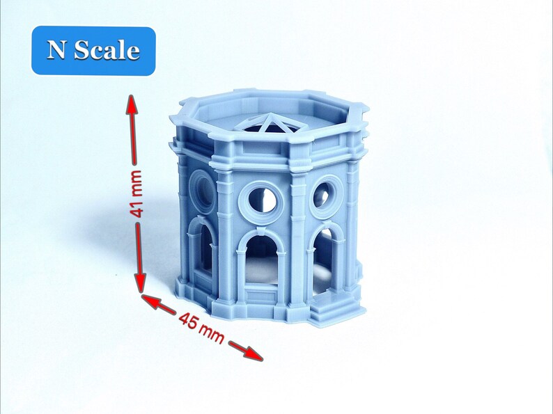 Temple-like Octagonal Pavilion N Scale 1:160 for Diorama | Etsy