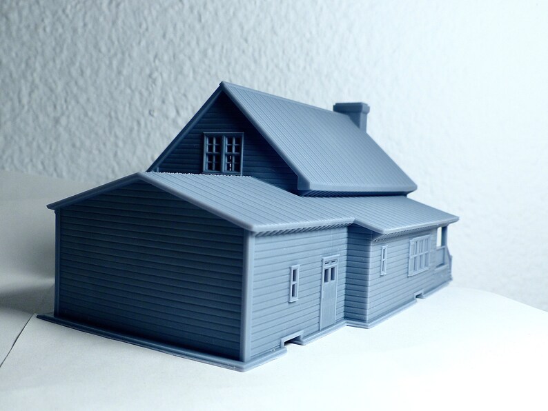 HO Scale Cottage Farmhouse With Garage - 1:87 for Diorama Modeling Kit ...