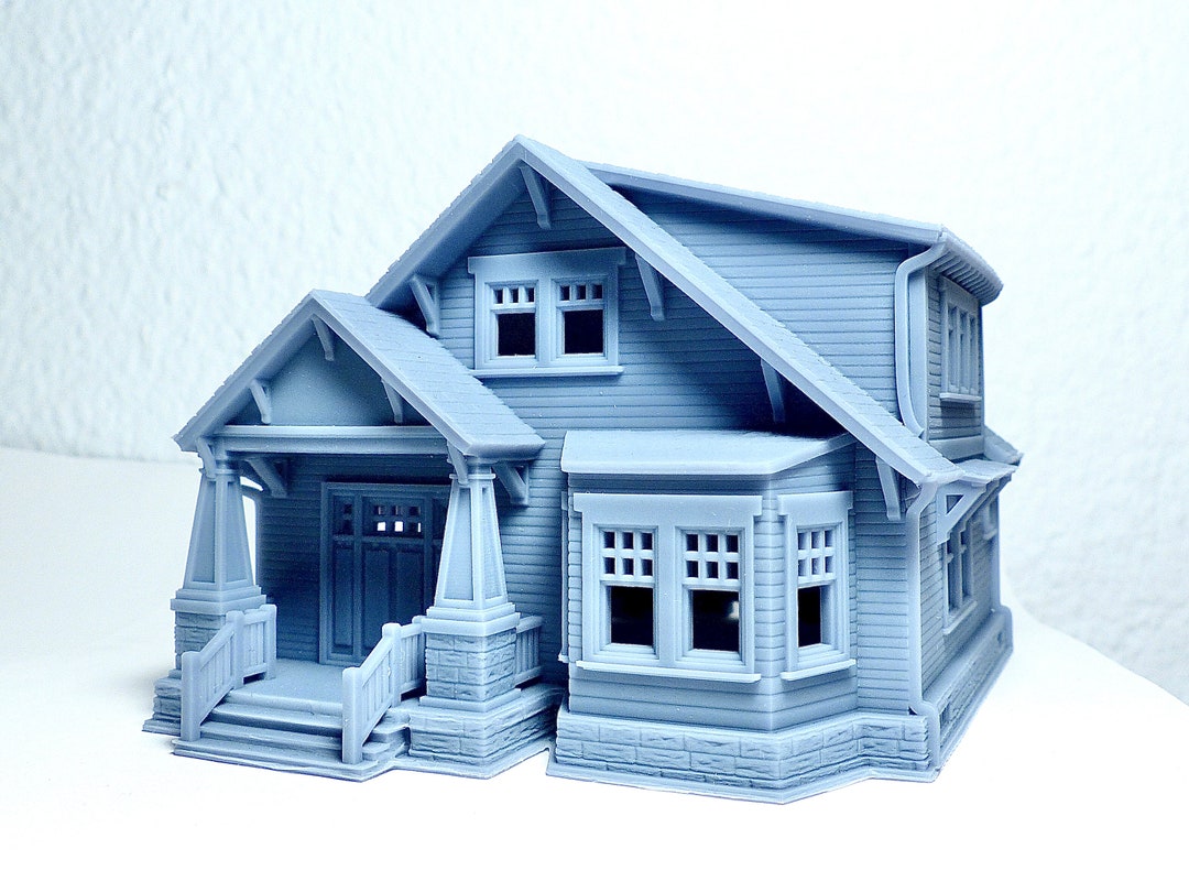 HO Scale Craftsman Style House - 1:87 for Diorama Modeling Kit ...