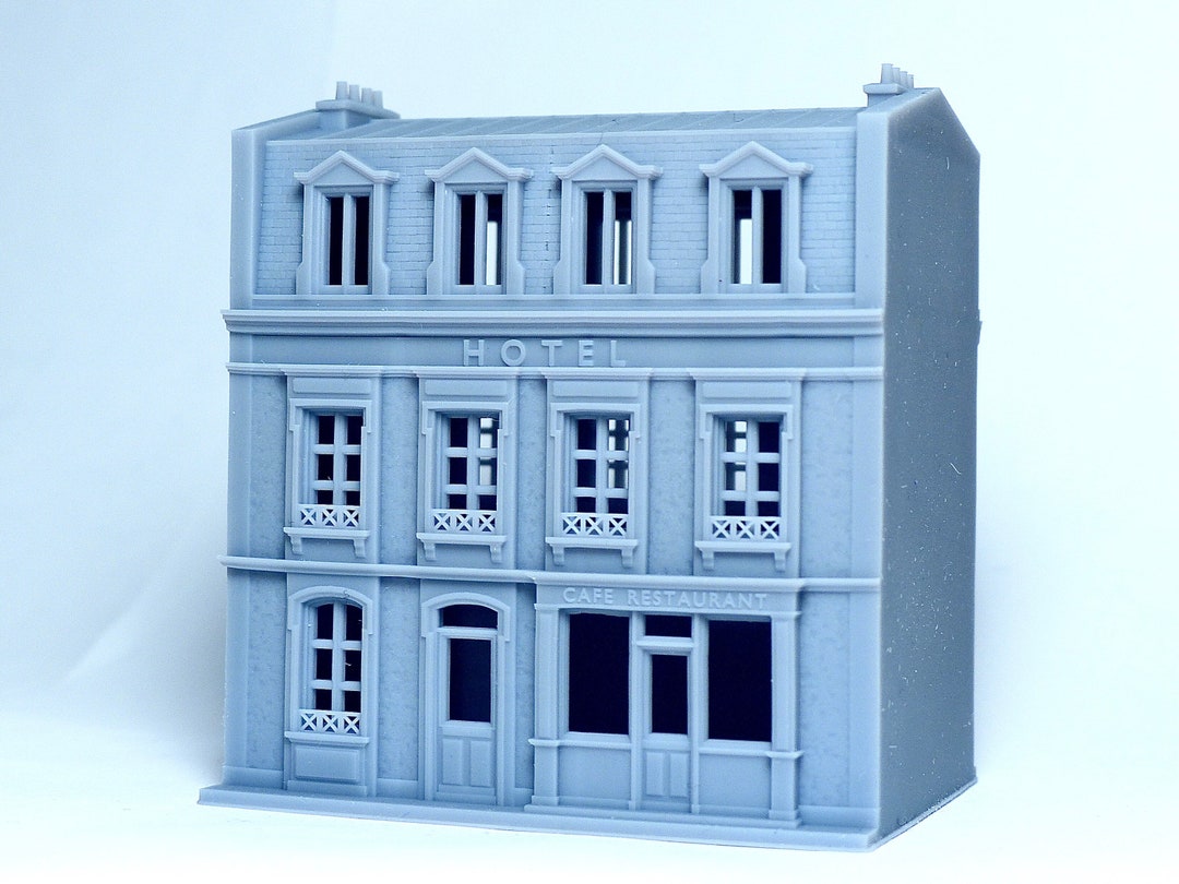 Z Scale French Hotel Restaurant - 1:220 for Diorama Modeling Kit ...