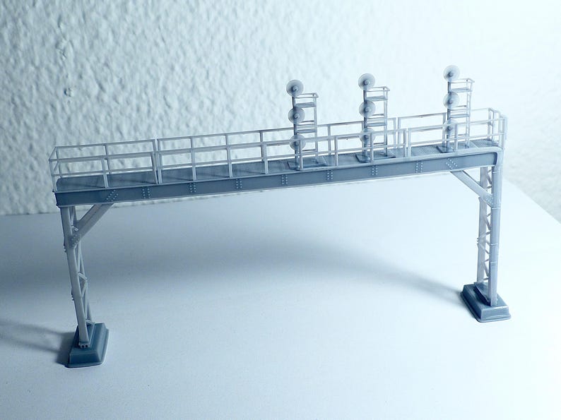 N Scale Large Railway Signal Bridge - 1:160 Resin Model for Diorama ...