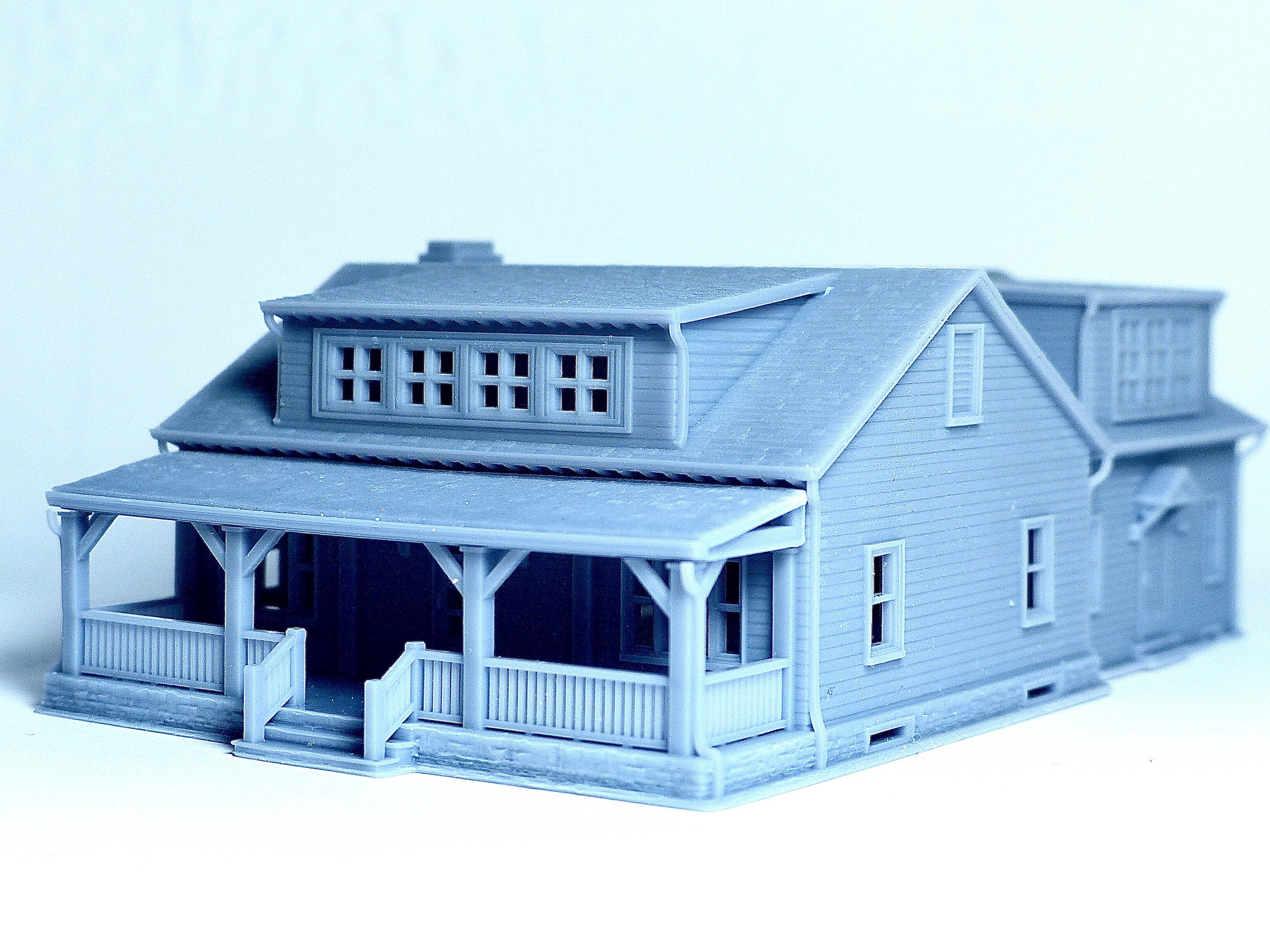 N Scale Farmhouse Style House - 1:160 for Diorama Modeling Kit ...