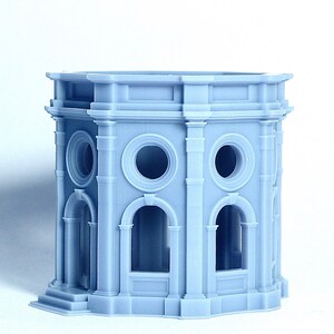 Temple-like Octagonal Pavilion - N Scale 1:160 for Diorama Modeling Kit ...