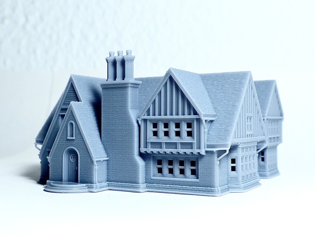 Z Scale Tudor Style Brick House - 1:220 for Diorama Modeling Kit ...