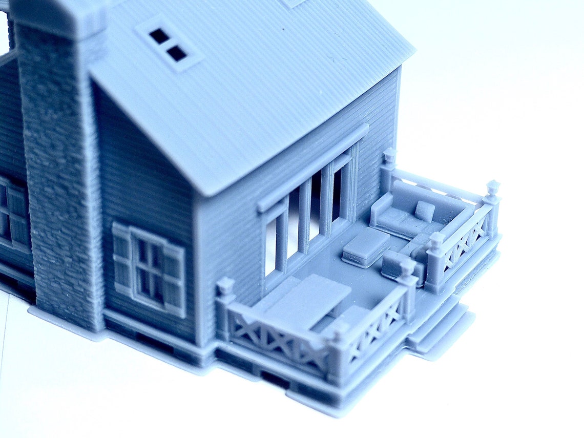 N Scale Cottage With Back Terrace 1:160 for Diorama Modeling - Etsy