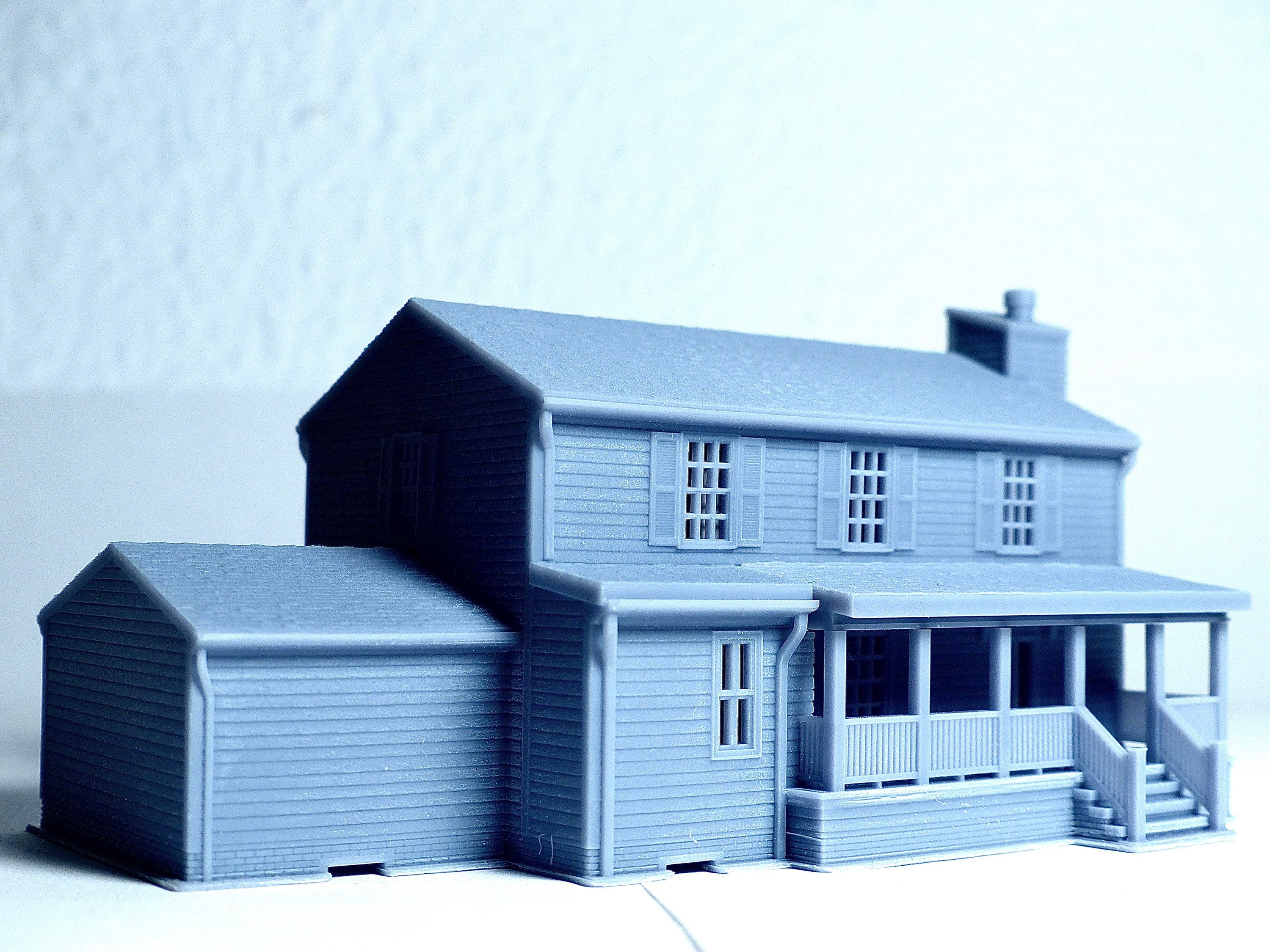 N Scale Colonial Style House 1:160 for Diorama Modeling Kit - Etsy