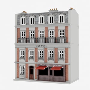 N Scale French Hotel - 1:160 for Diorama Modeling Kit - Building#25d - Etsy