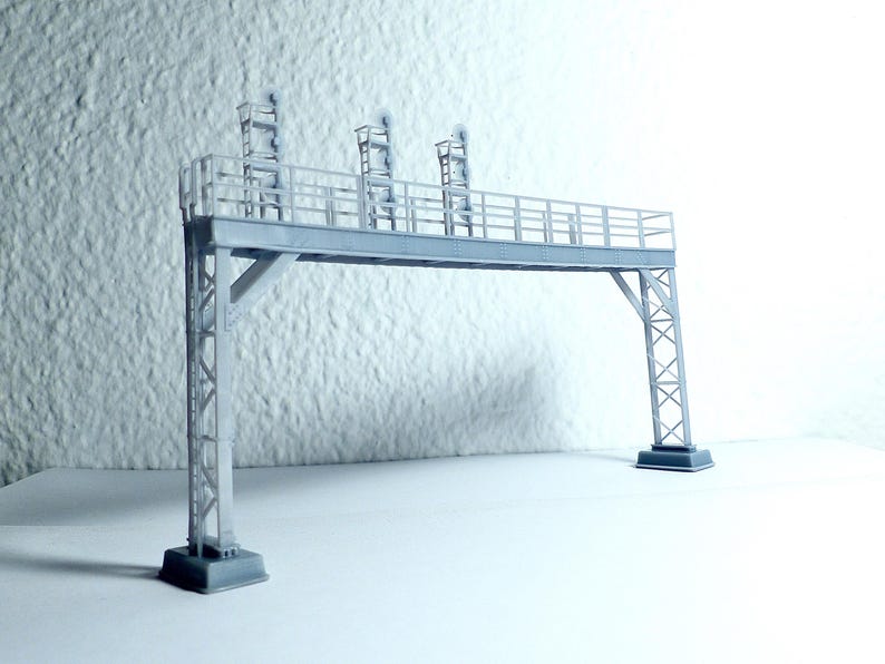 N Scale Large Railway Signal Bridge - 1:160 Resin Model for Diorama ...