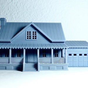 HO Scale Cottage Farmhouse With Garage - 1:87 for Diorama Modeling Kit ...