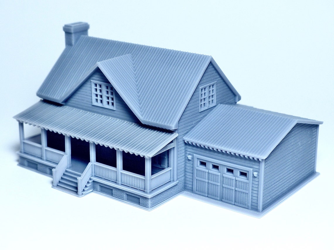 N Scale Cottage House With Garage 1:160 for Diorama Modeling - Etsy