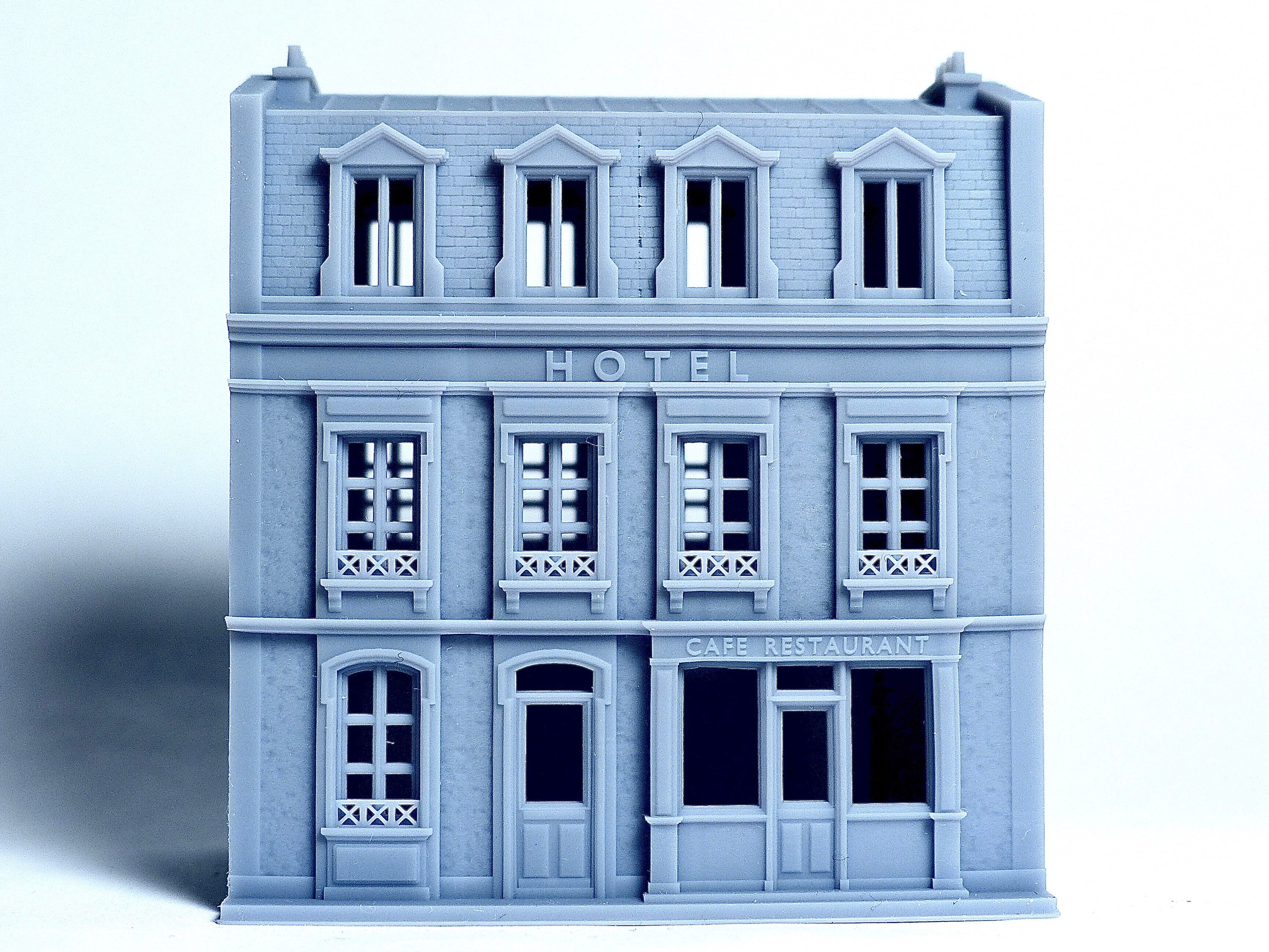 N Scale Hotel Restaurant - 1/160 for Diorama Modeling Kit - Building ...