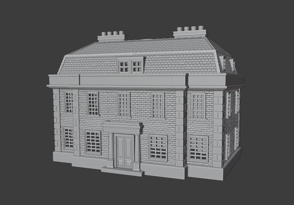 HO Scale Classic Georgian Style House 1:87 for Diorama | Etsy