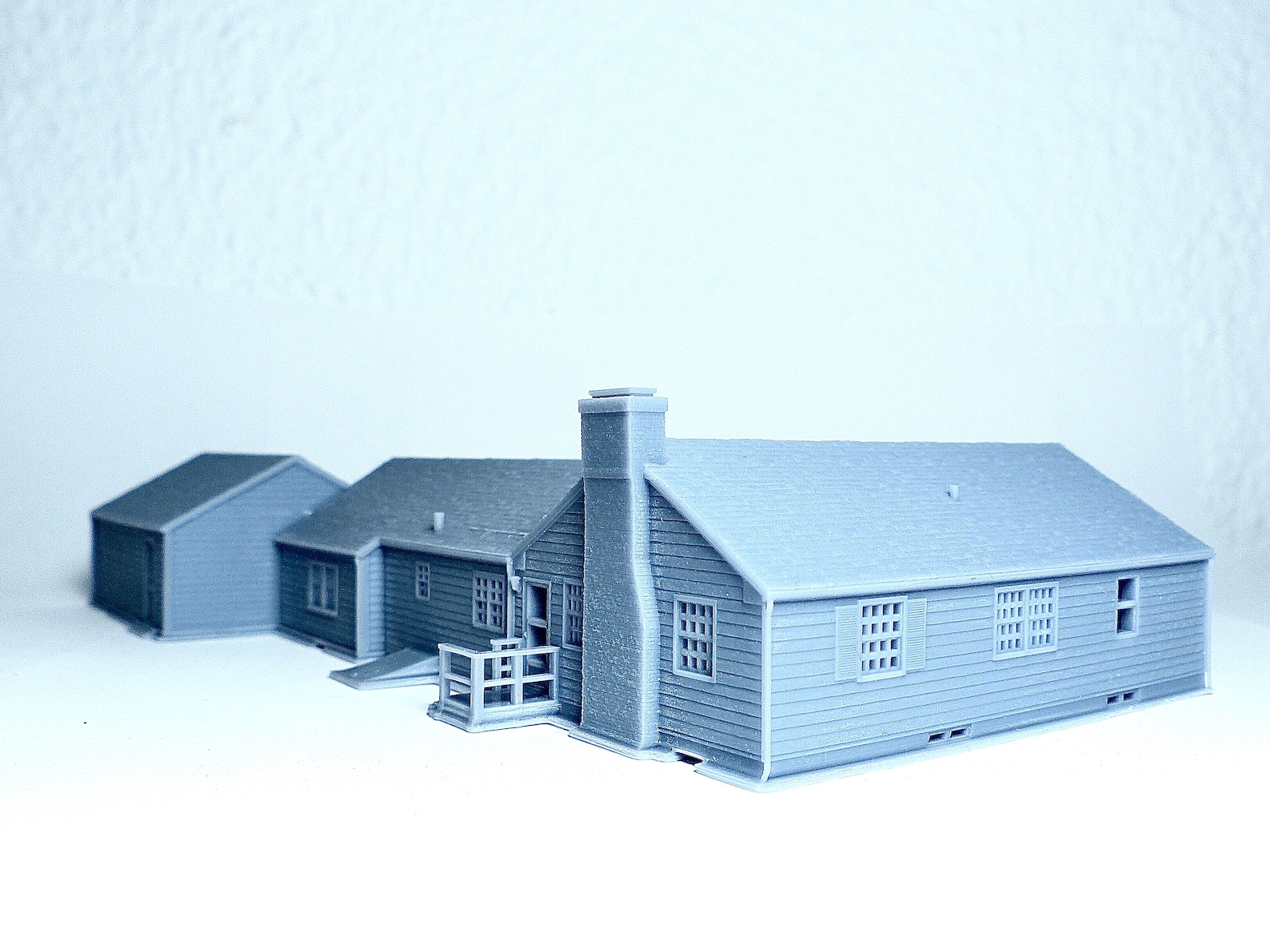 N Scale Ranch House With Garage - 1:160 for Diorama Modeling Kit ...