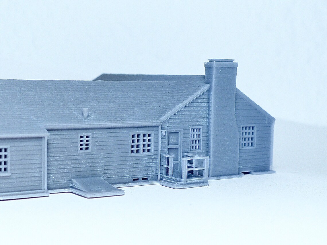 N Scale Ranch House With Garage 1:160 for Diorama Modeling - Etsy