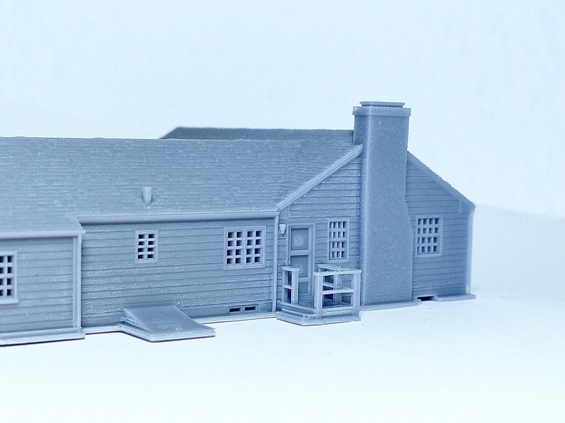 N Scale Ranch House With Garage - 1:160 for Diorama Modeling Kit ...