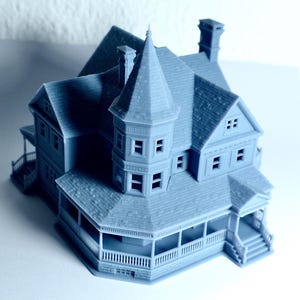 N Scale Queen Anne Style Victorian House - 1:160 for Diorama Modeling ...