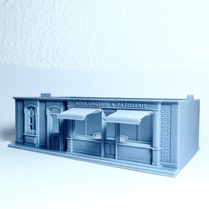 HO Scale French Hotel With Bakery Store – Diorama Building Model 1:87 ...