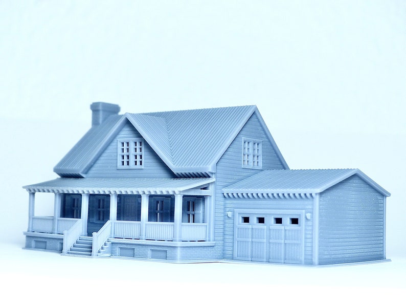 N Scale Cottage House With Garage - 1:160 for Diorama Modeling Kit ...