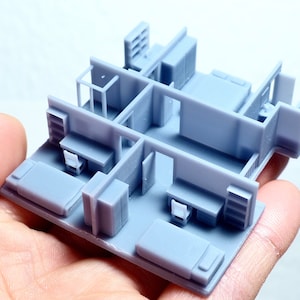 N Scale Cottage House With Interior Structure - 1:160 for Diorama ...