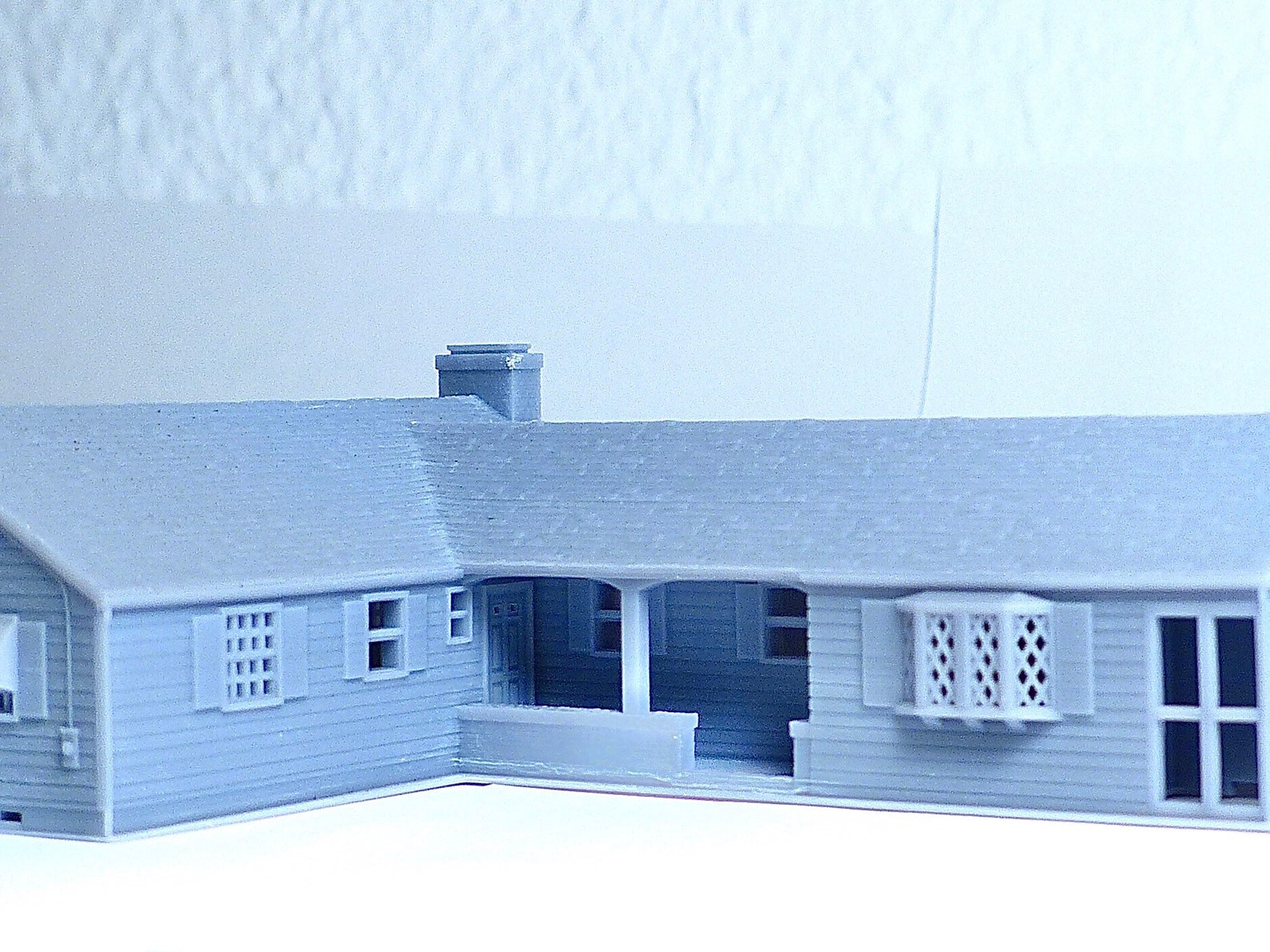 N Scale Ranch House With Garage - 1:160 for Diorama Modeling Kit ...