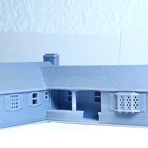 N Scale Ranch House With Garage - 1:160 for Diorama Modeling Kit ...