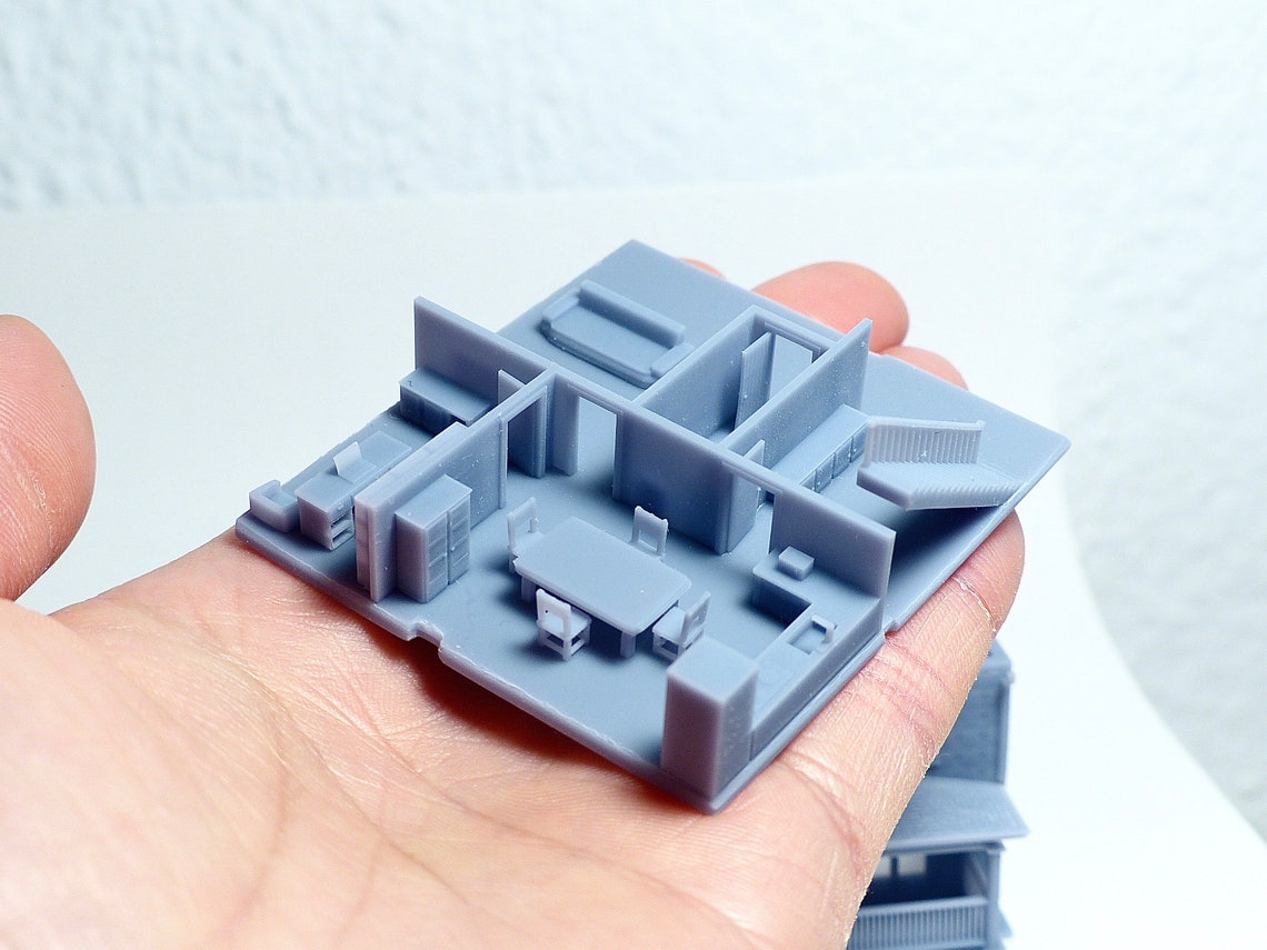 N Scale Cottage House With Interior Structure 1:160 for - Etsy