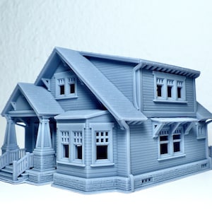 HO Scale Craftsman Style House - 1:87 for Diorama Modeling Kit ...