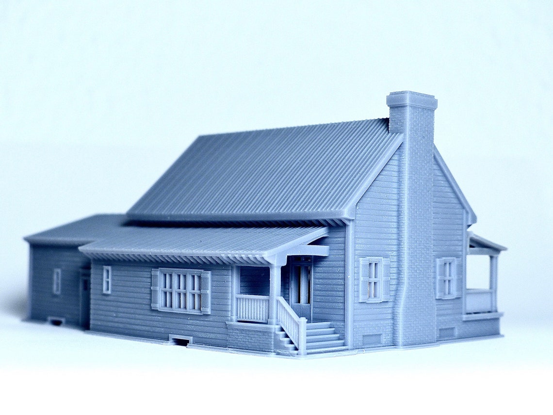 N Scale Cottage House With Garage - 1:160 for Diorama Modeling Kit ...