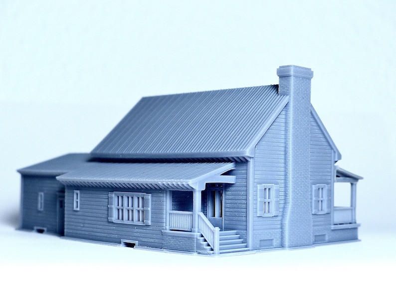N Scale Cottage House With Garage - 1:160 for Diorama Modeling Kit ...