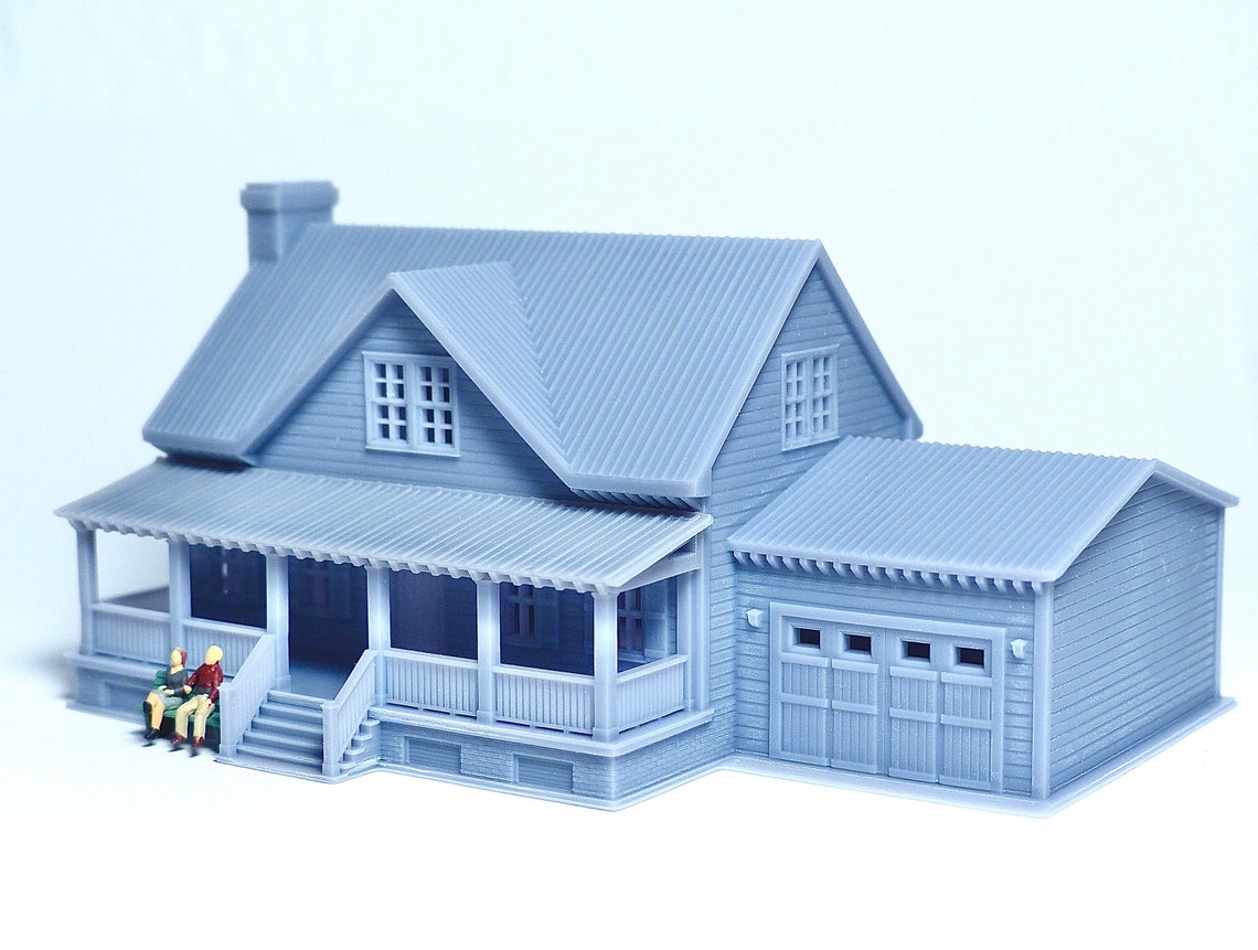 N Scale Cottage House With Garage 1:160 for Diorama Modeling - Etsy