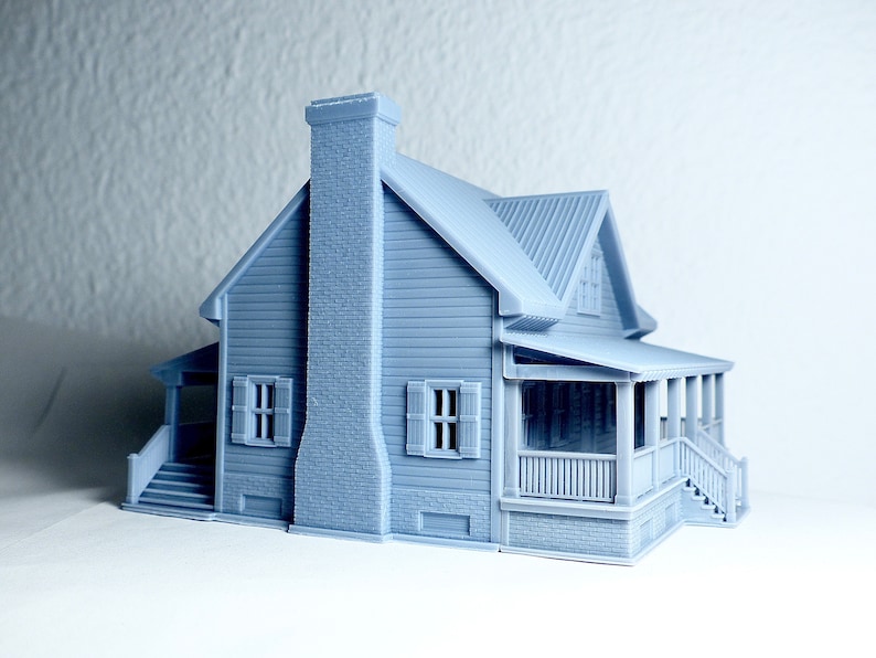 HO Scale Cottage Farmhouse With Garage - 1:87 for Diorama Modeling Kit ...