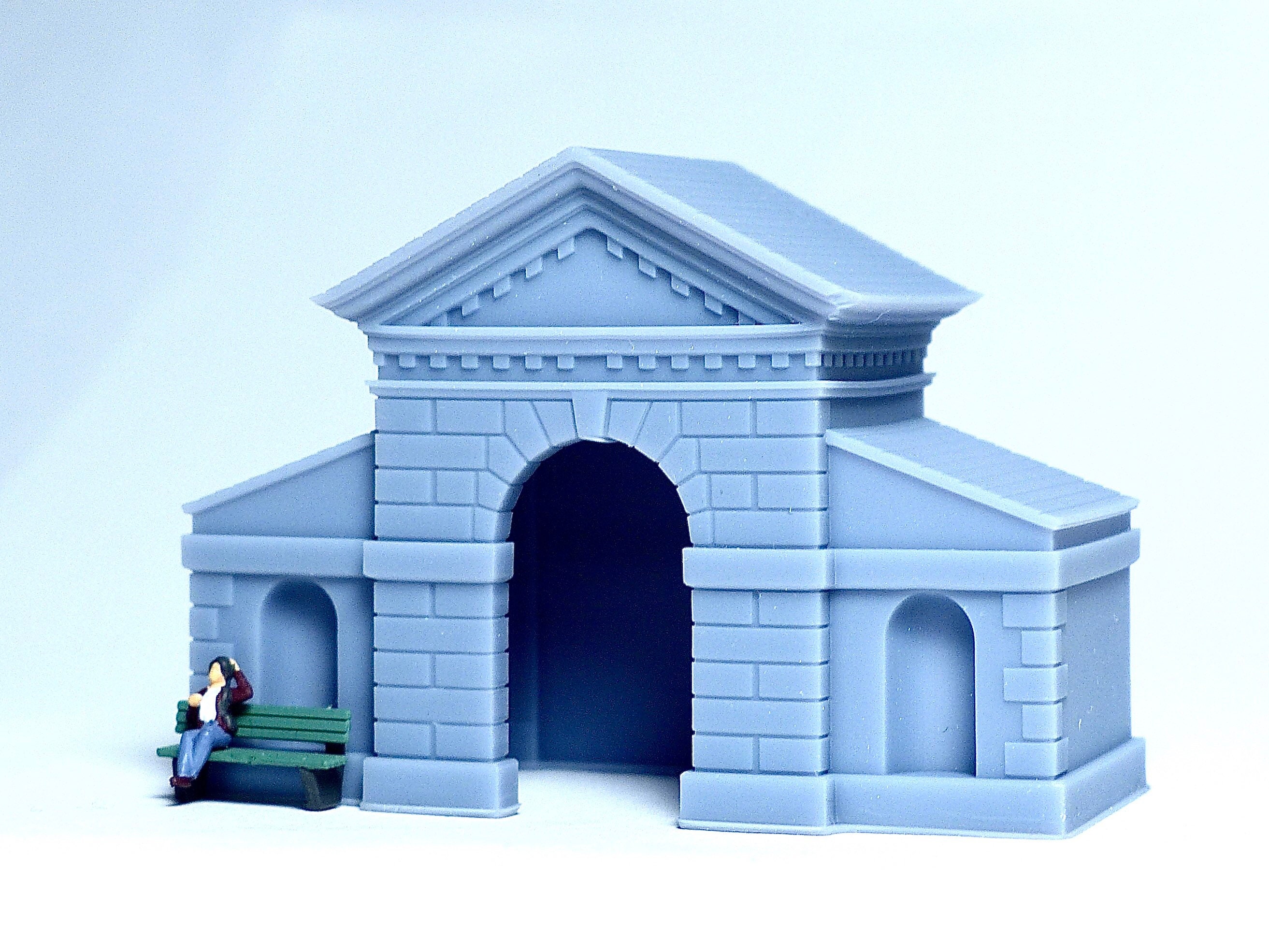 British Style Pavilion House N Scale 1:160 for Diorama Modeling Kit ...