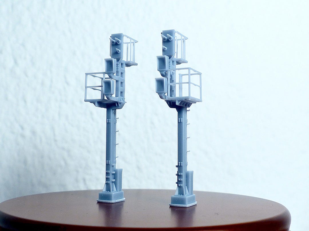 N Scale Railway Signal Mast Pack of 2 - 1:160 for Diorama Modeling Kit ...
