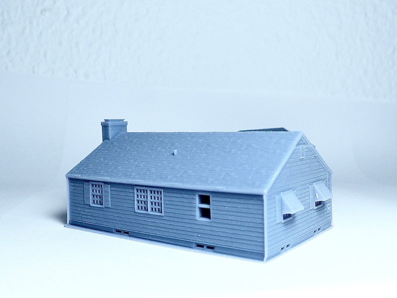 N Scale Ranch House With Garage 1:160 for Diorama Modeling - Etsy