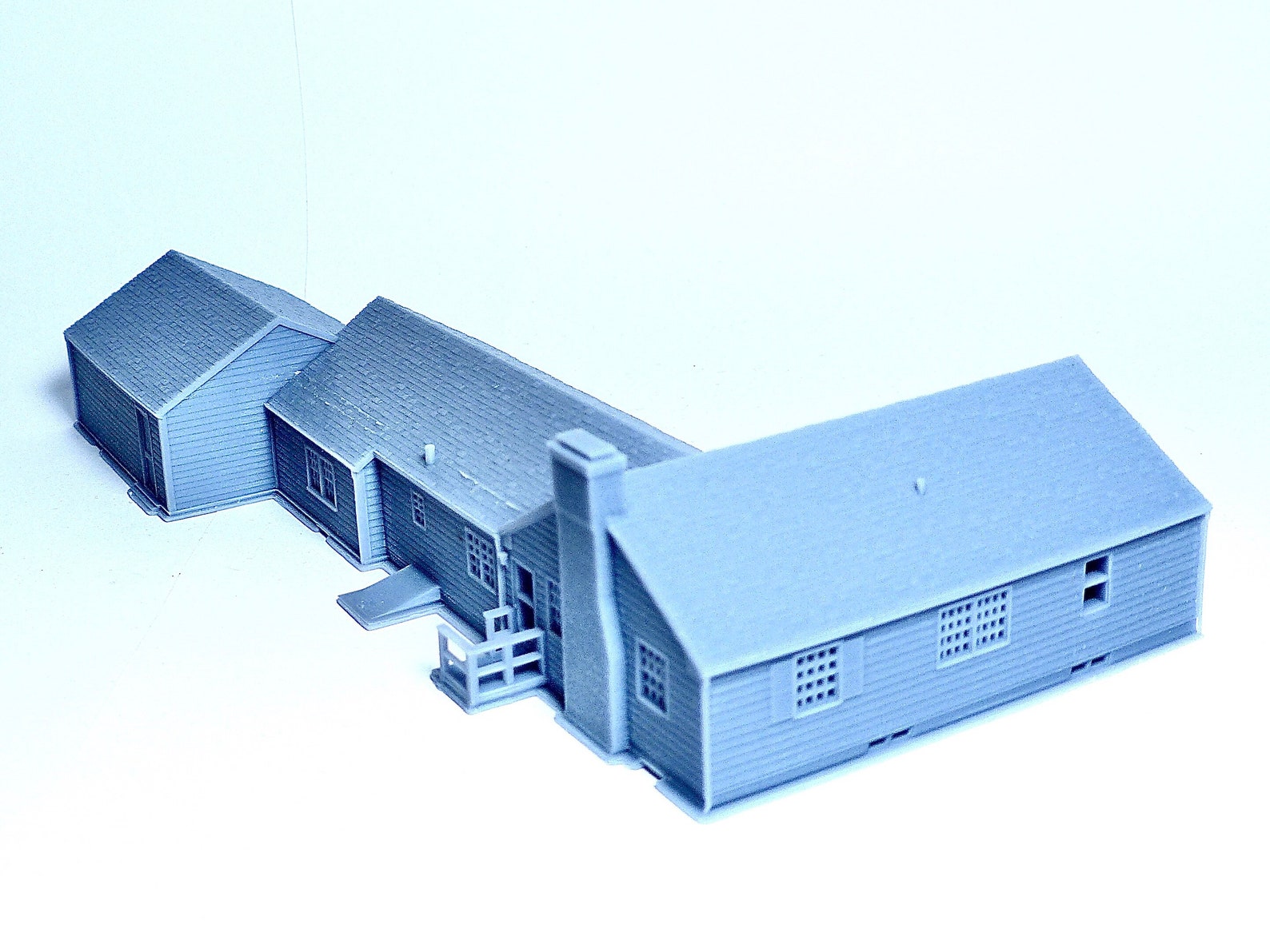 N Scale Ranch House With Garage - 1:160 for Diorama Modeling Kit ...