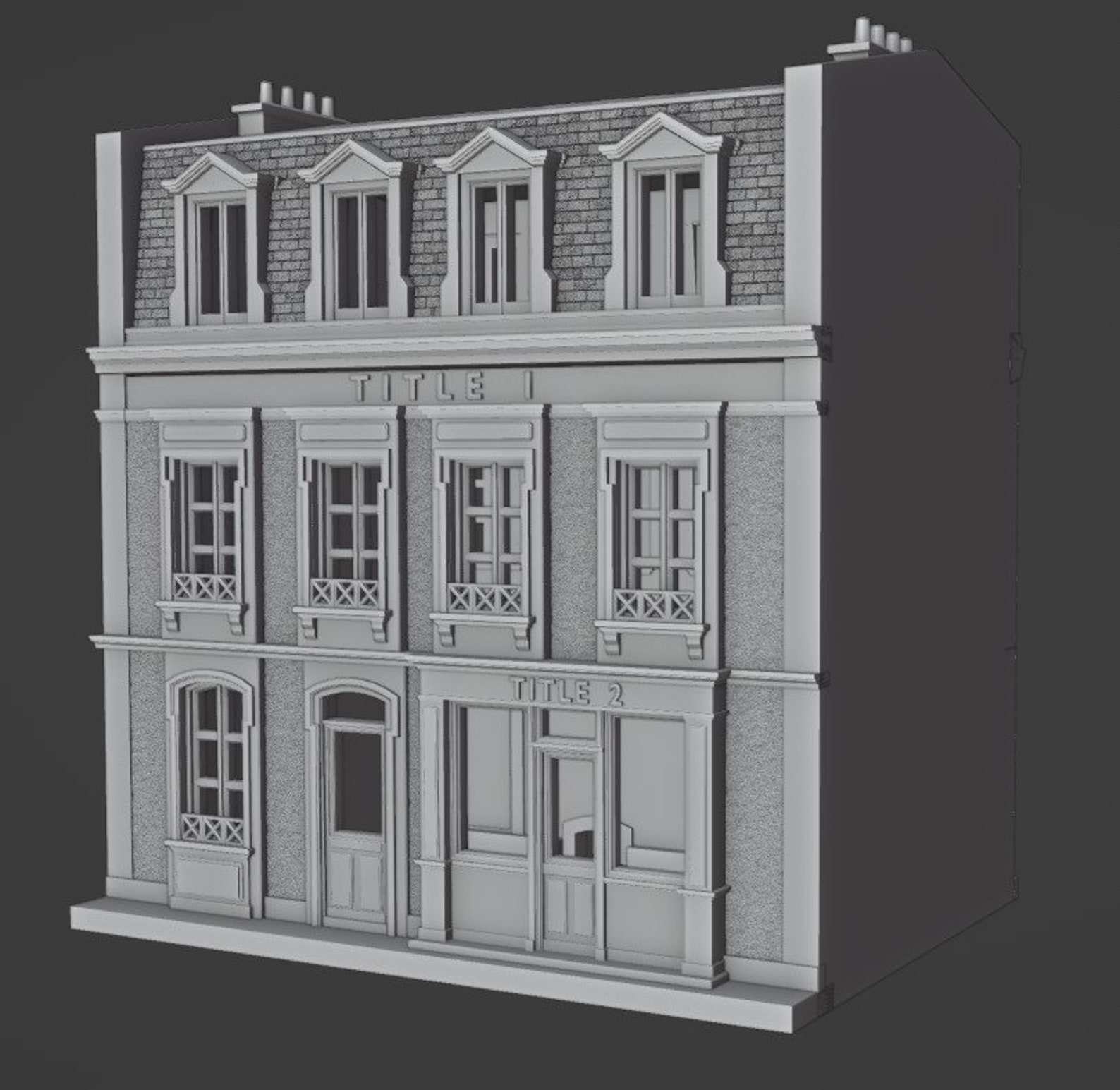 N Scale Hotel Restaurant - 1/160 for Diorama Modeling Kit - Building ...