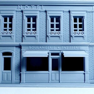 HO Scale French Hotel With Bakery Store – Diorama Building Model 1:87 ...