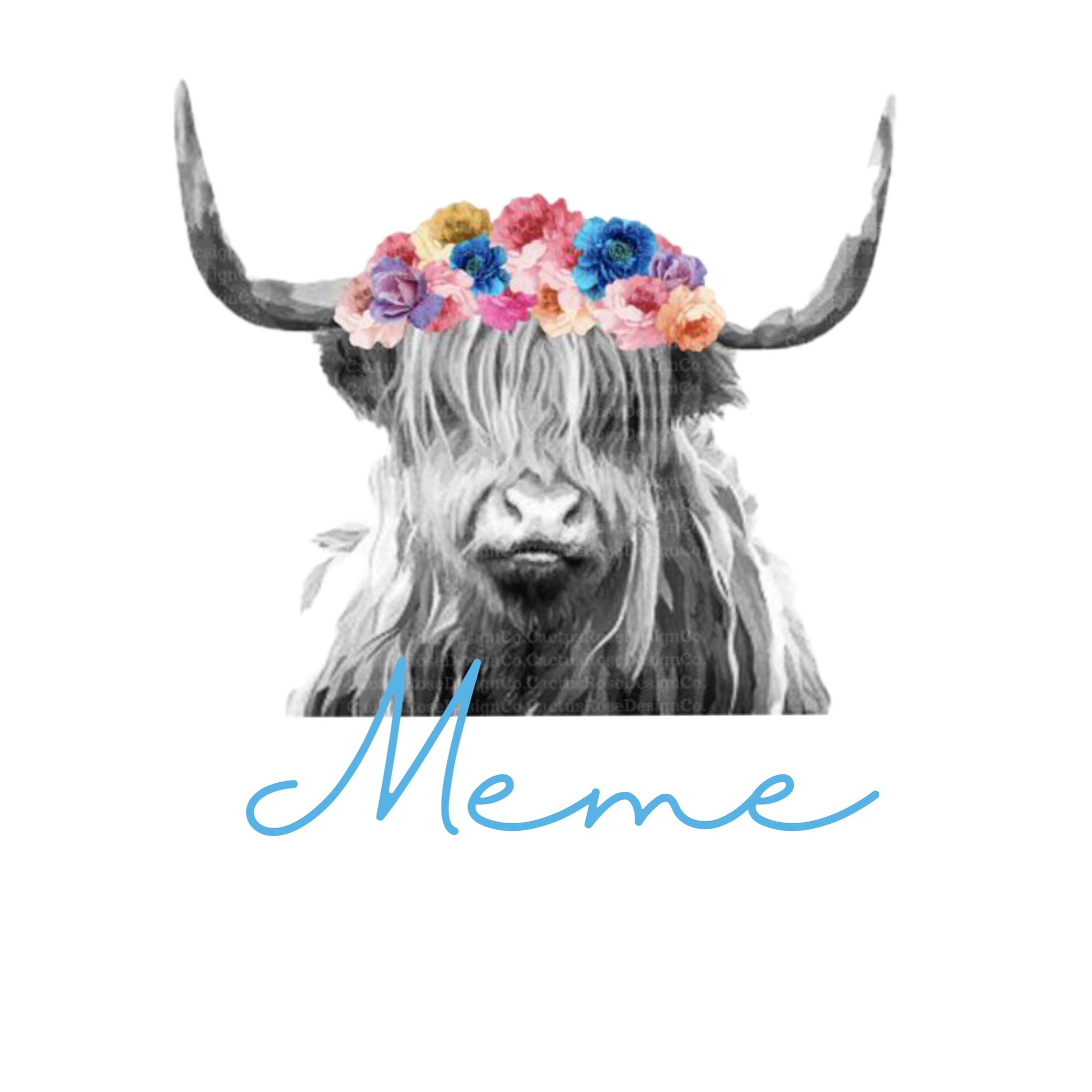 Highland Cow Black&white Meme PNG - Etsy