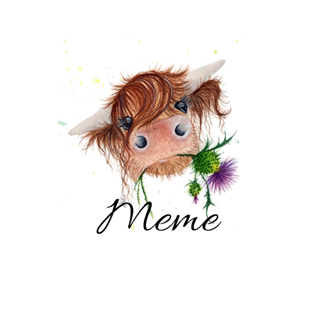 Highland Cow Meme PNG - Etsy