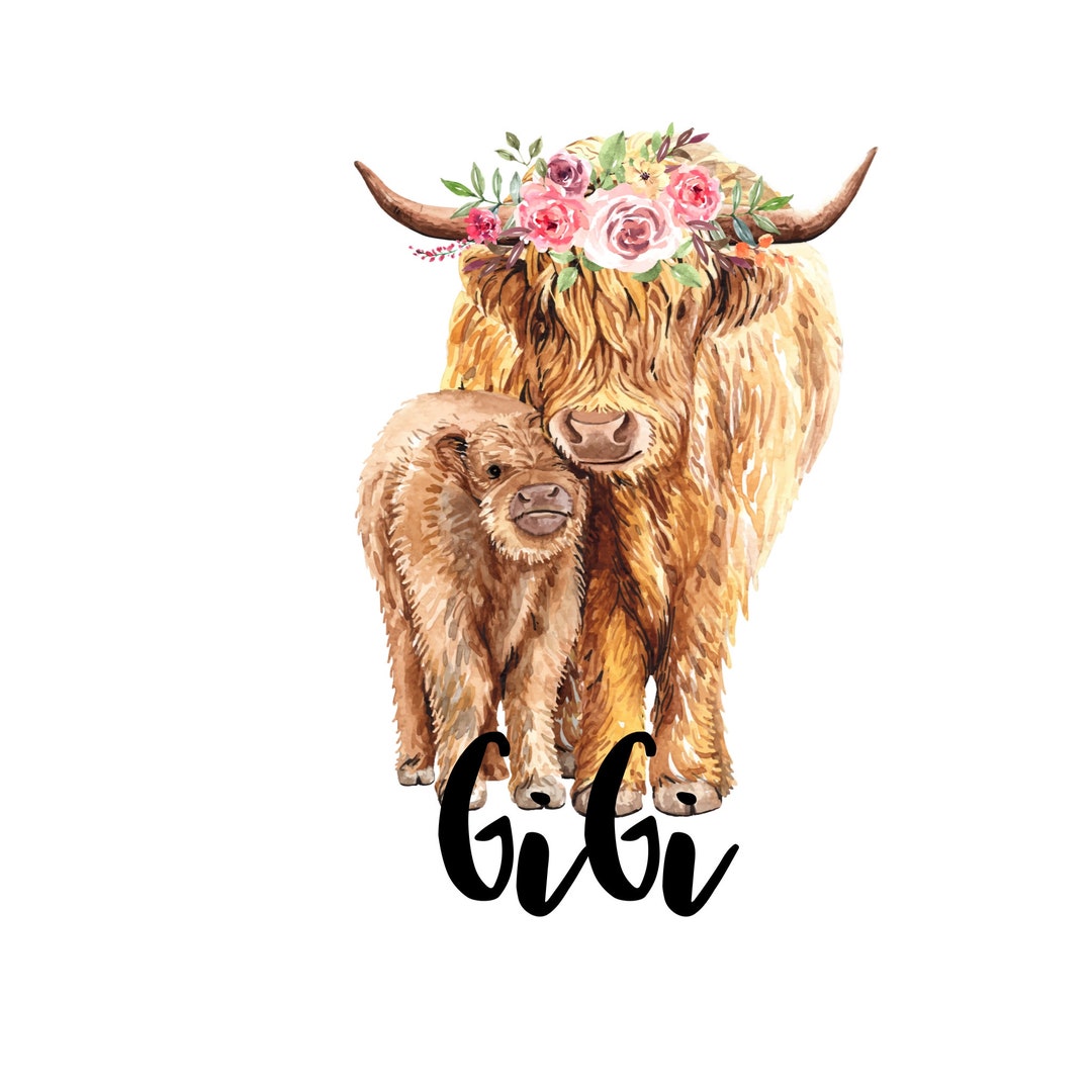 Highland Cows Gigi PNG - Etsy