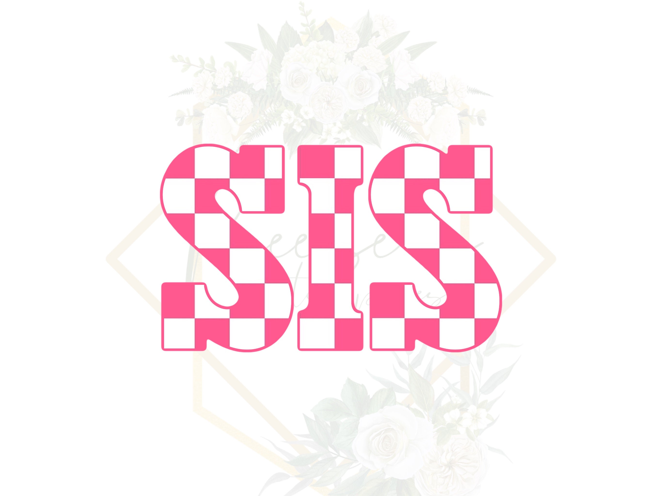 Checkered SIS Png - Etsy