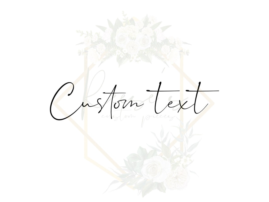 Custom Text PNG - Etsy