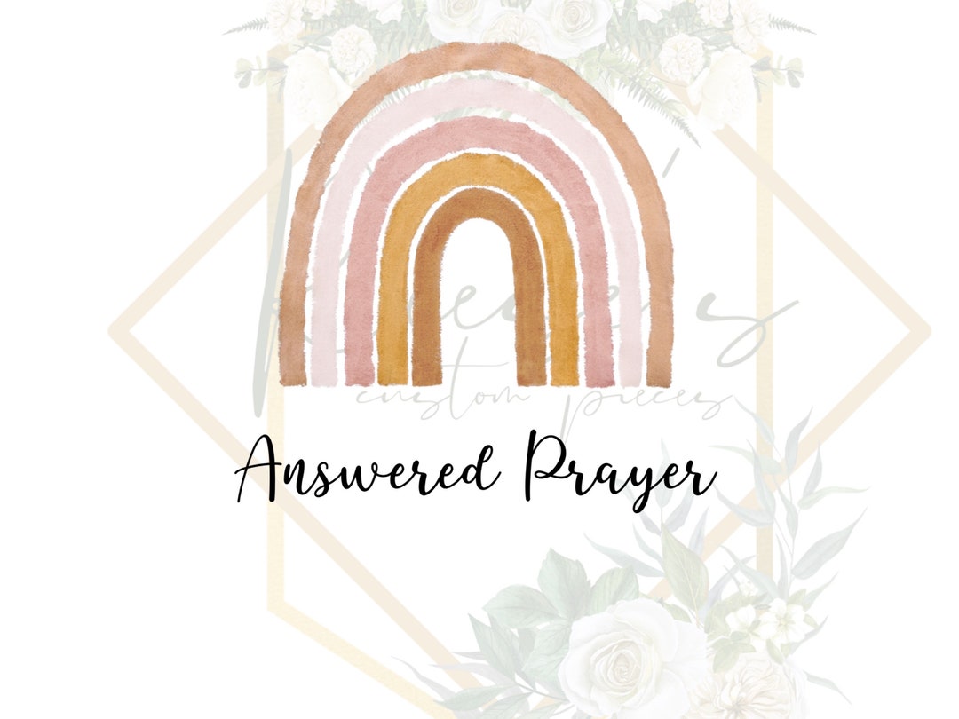 Rainbow Baby BOHO- Answered Prayer PNG - Etsy