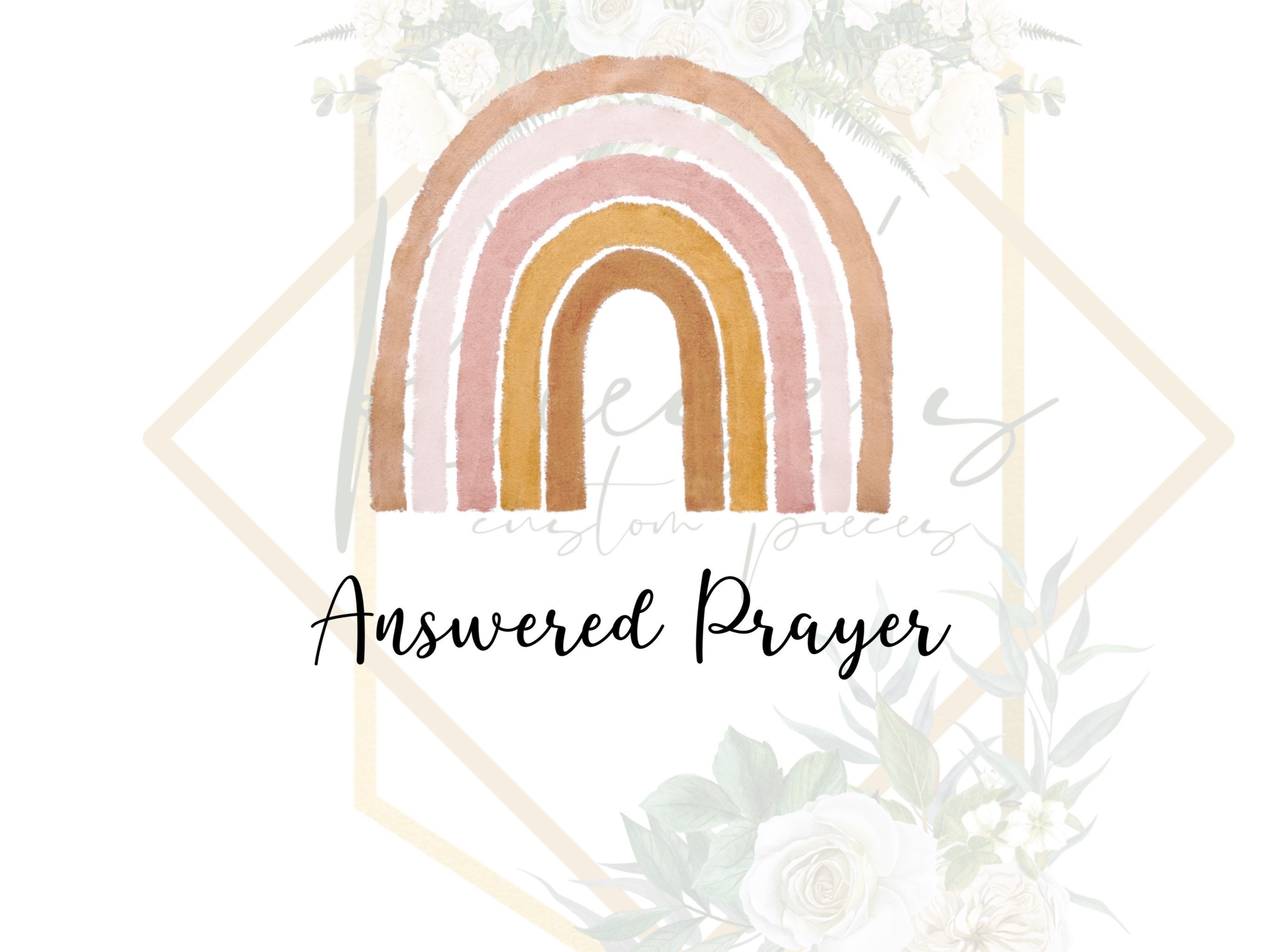 Rainbow Baby BOHO- Answered Prayer PNG - Etsy
