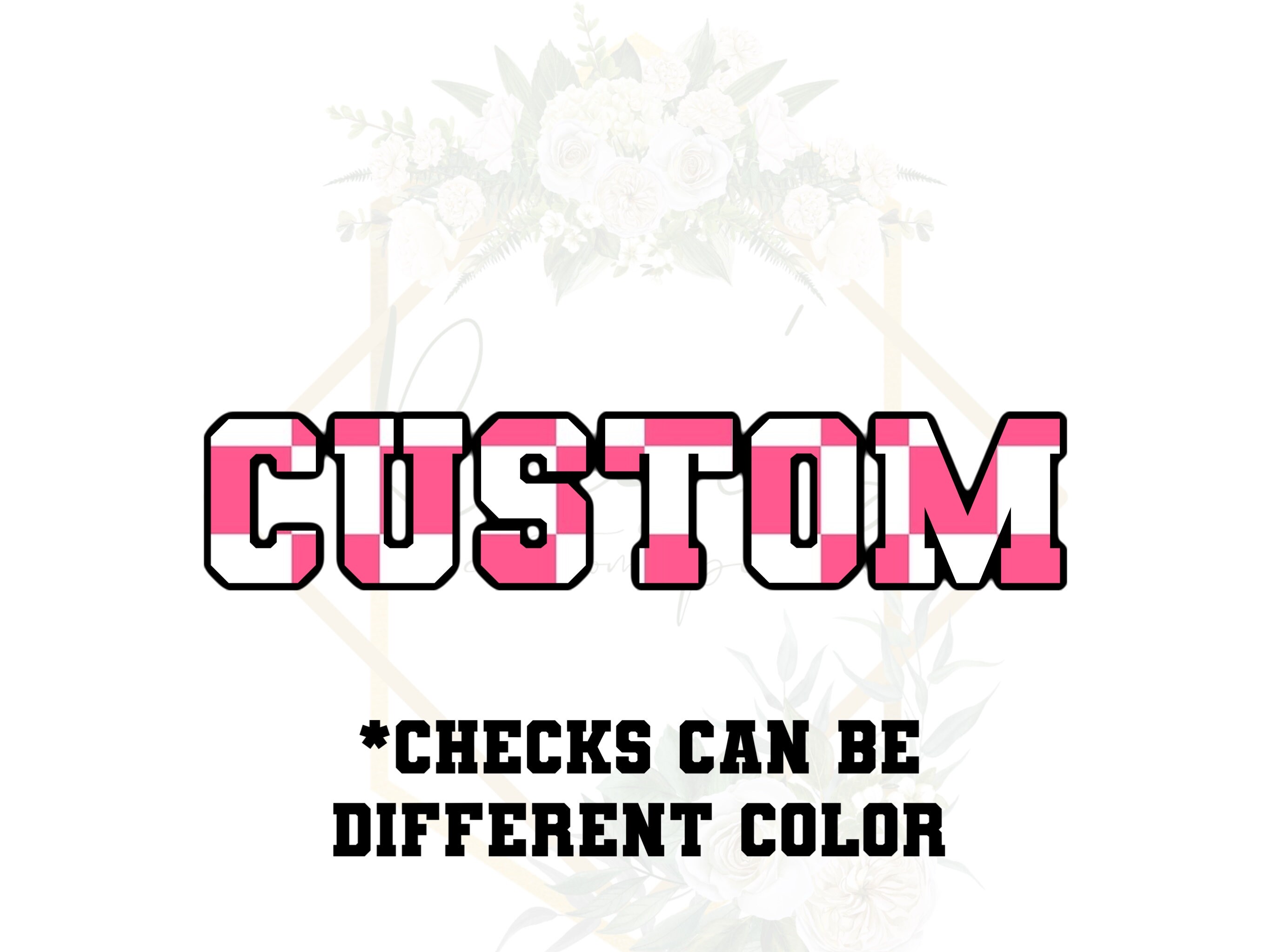 CUSTOM CHECKERED WORDS Png - Etsy