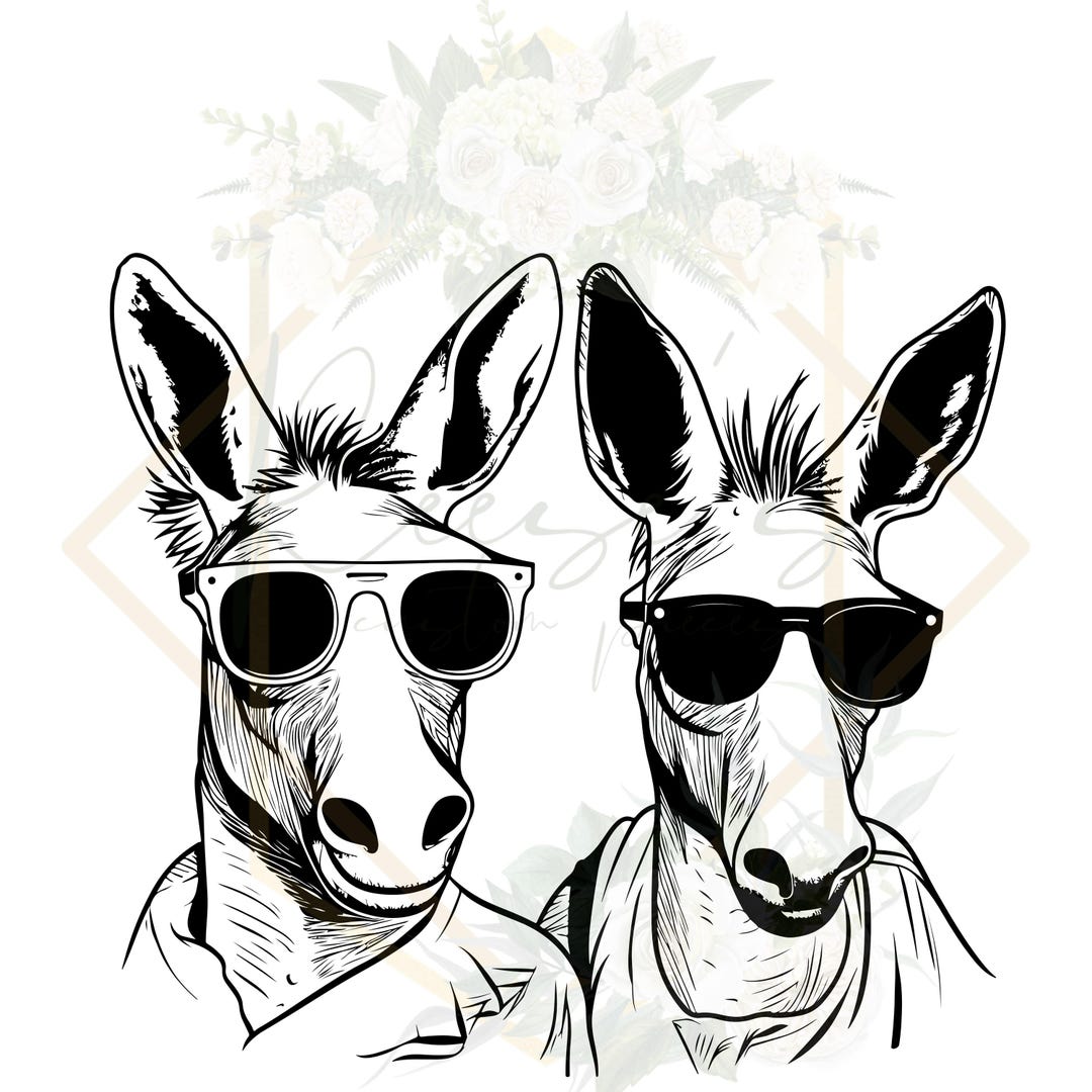 Cool Donkeys PNG - Etsy