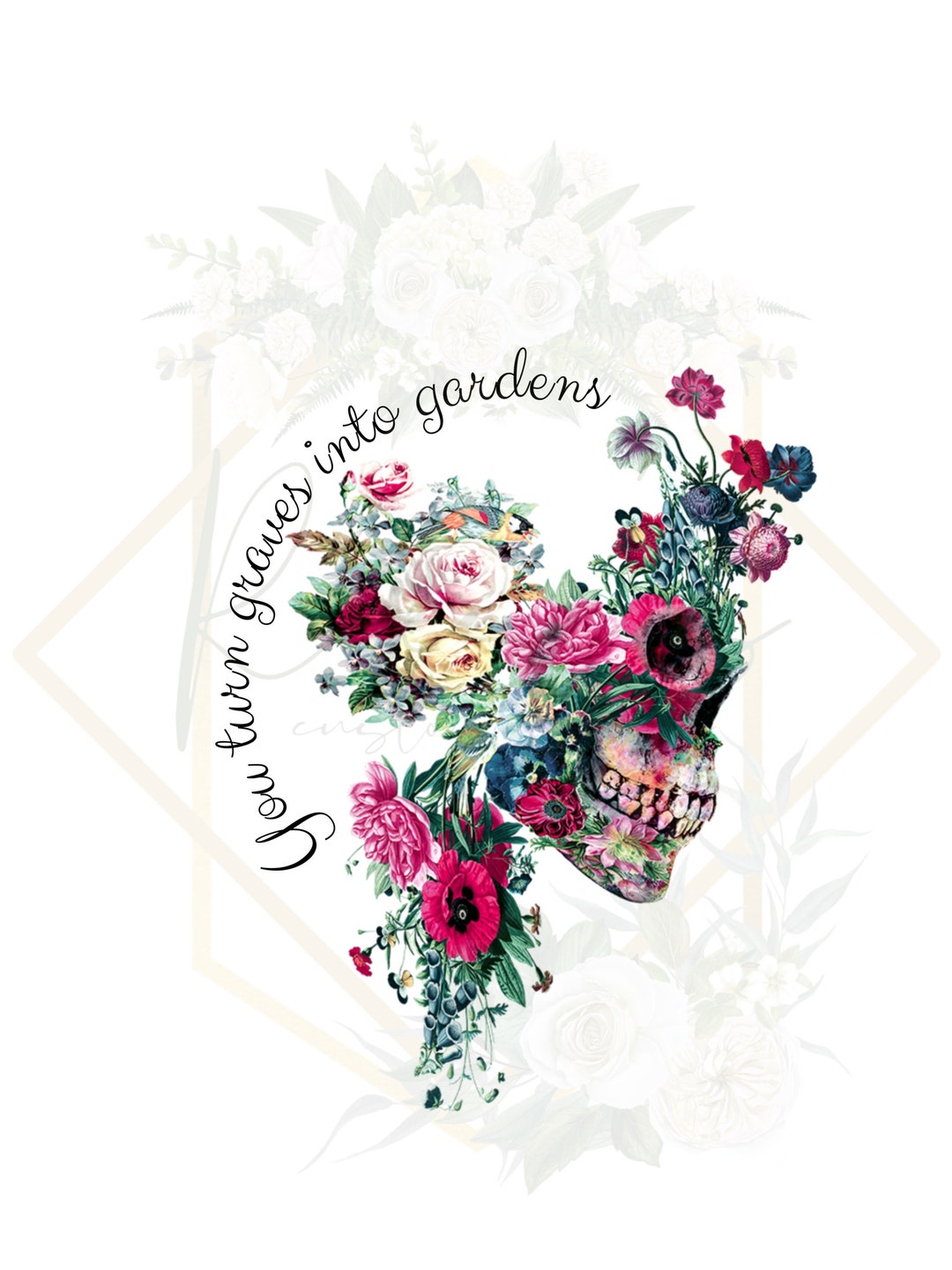 Graves Into Gardens PNG Cursive - Etsy