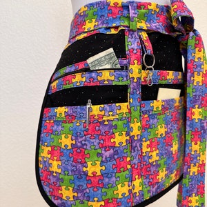 Teacher Apron, Autism Awareness Teacher Apron With Pockets and Zipper ...